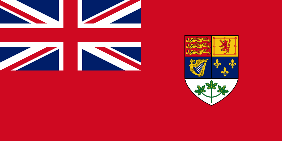 Canadian Flag: Canadian Red Ensign (Green Leaves) - Pax Historia