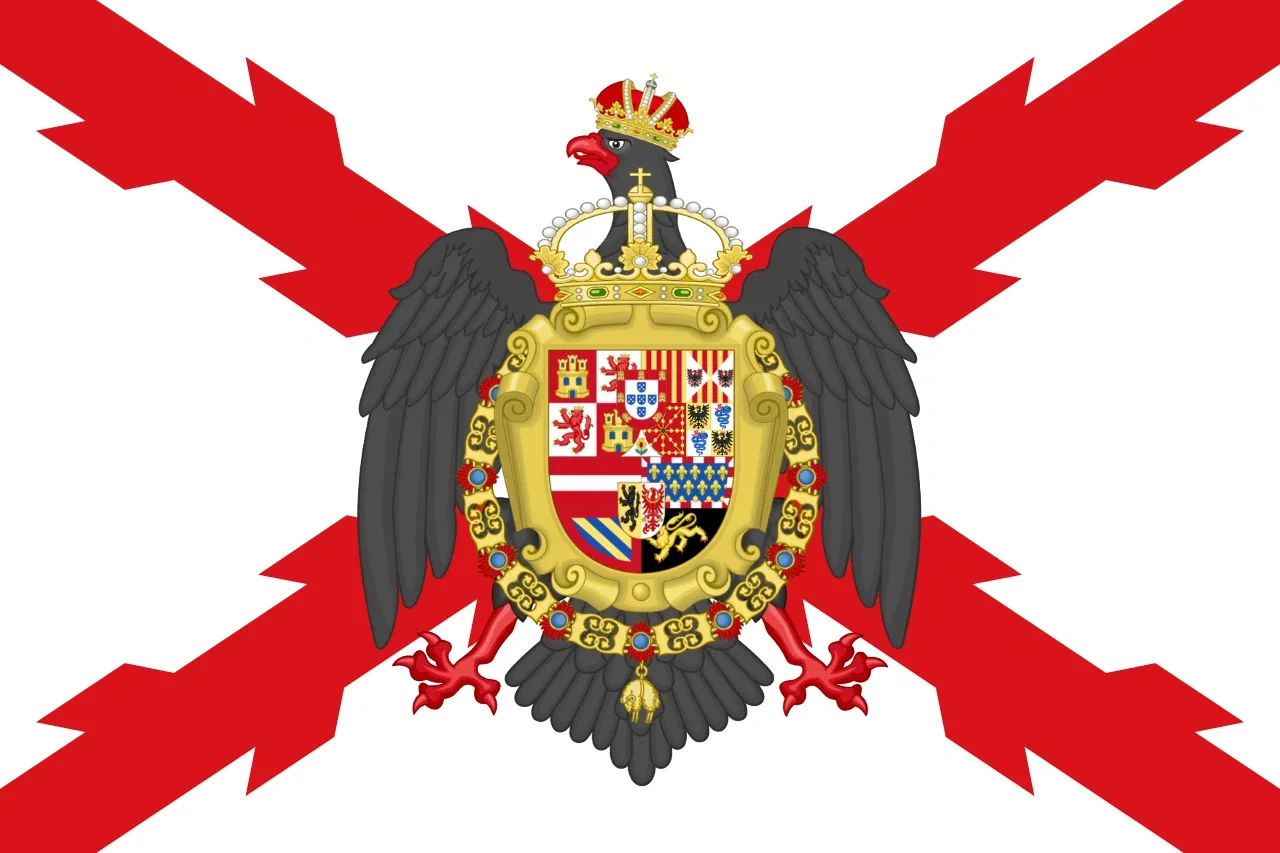 Empire of Spain Flag (1870-) (Pax Austrica) - Pax Historia