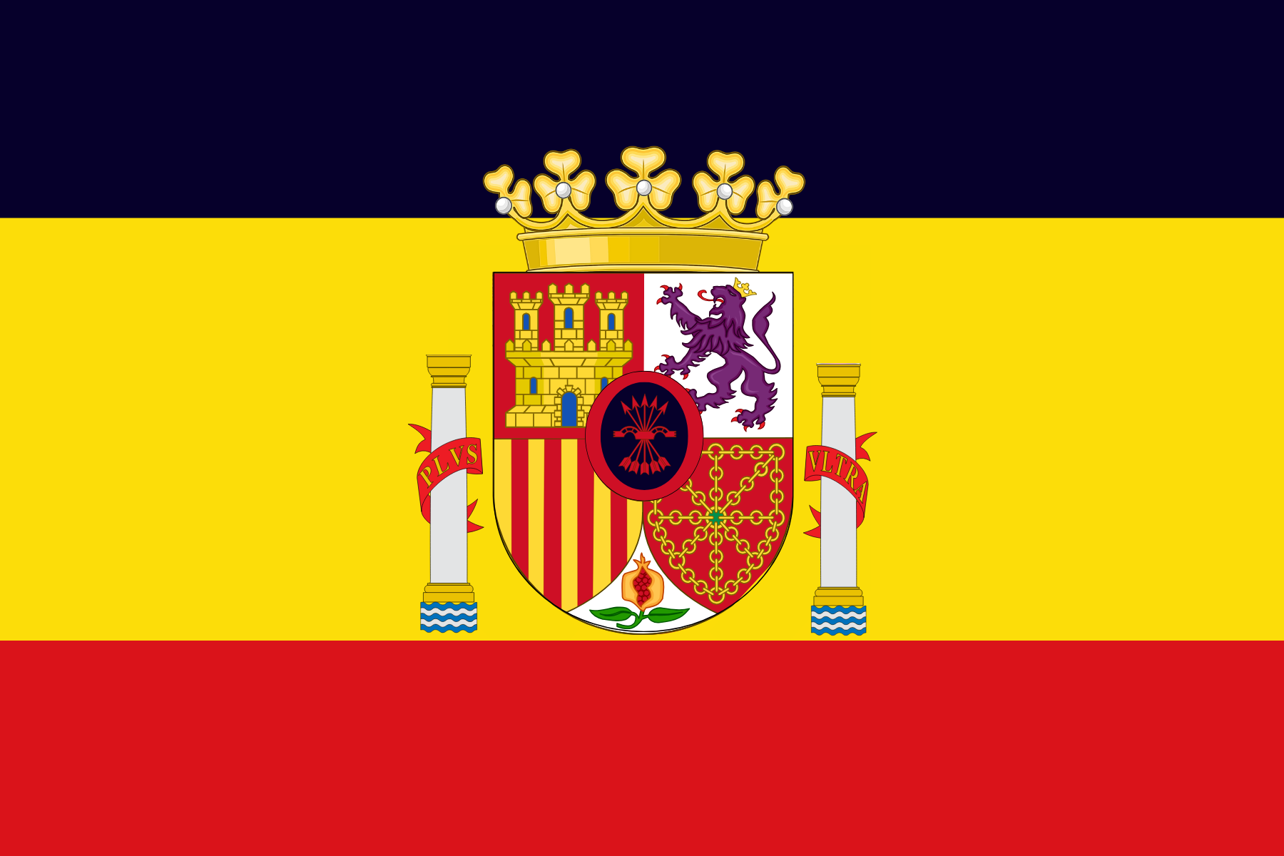 Falangist Spanish civil flag - Pax Historia