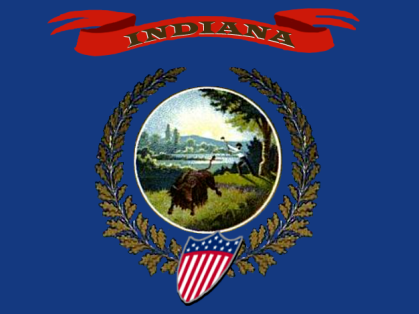 First official flag of Indiana (1885-1901) - Pax Historia