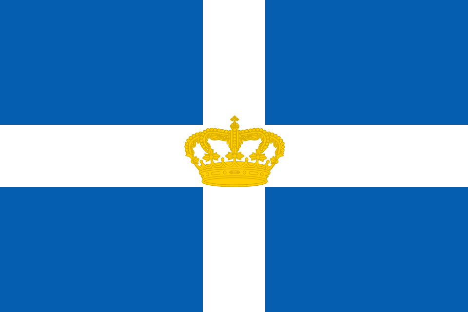 Greek Flag: Kingdom of Greece (Second) - Pax Historia
