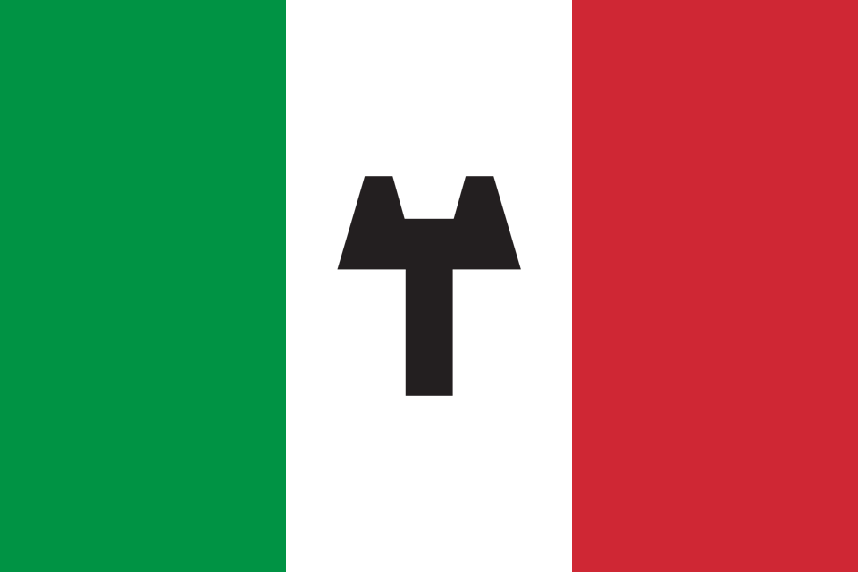 Italian Flag: National Technocratic Society (Alt-1998) - Pax Historia