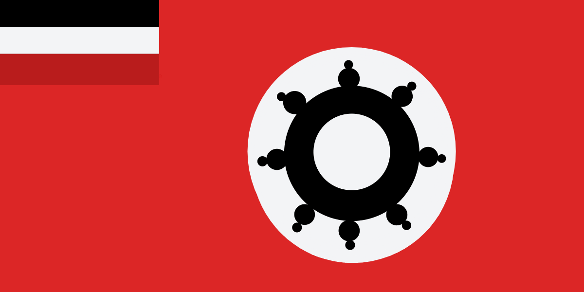 Nazi India National Flag(colonial flag) - Pax Historia