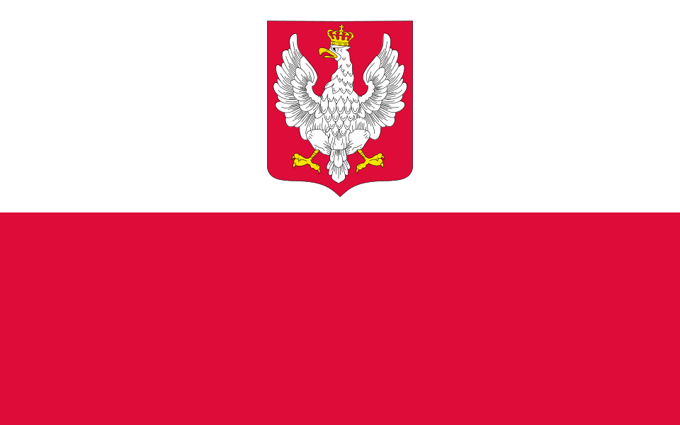 Polish Flag: Second Polish Republic State Flag (Vermillion Red) - Pax ...