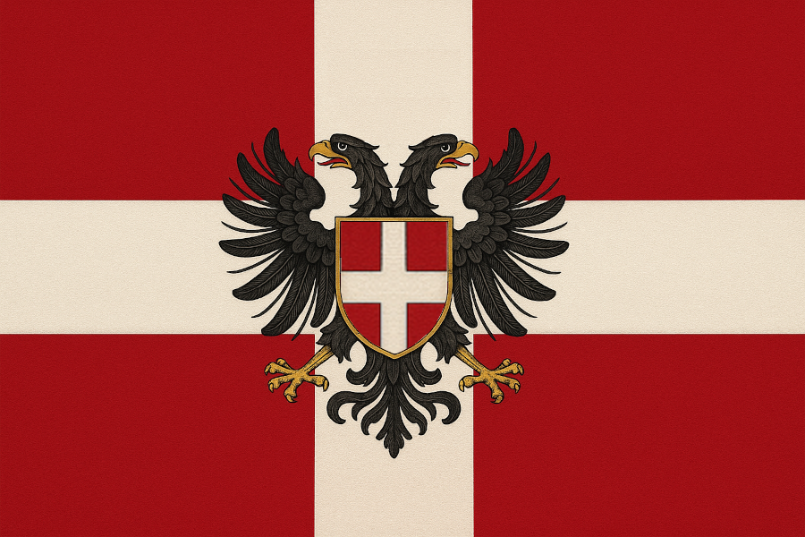 Royal Flag of the Kingdom of Italy during the Habsburg period (1700's ...