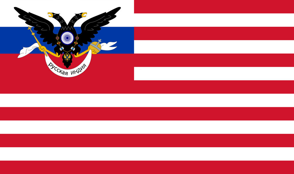 Russian India/Moscovy Raj Flag(Alternate History) - Pax Historia